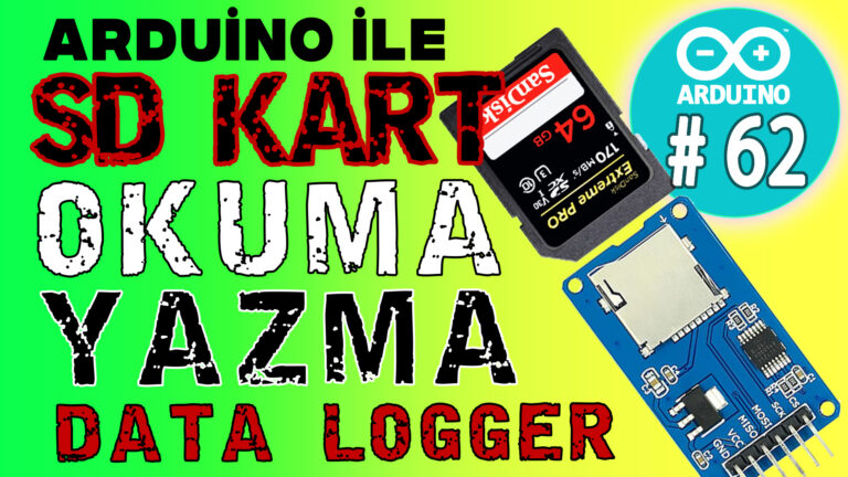 Arduino SD Kart Modülü - Data Logger - Hafıza Kartı Modülü - 62 ...